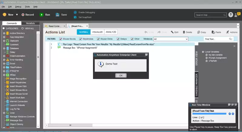 Robotic Process Automation and Cognitive Automation